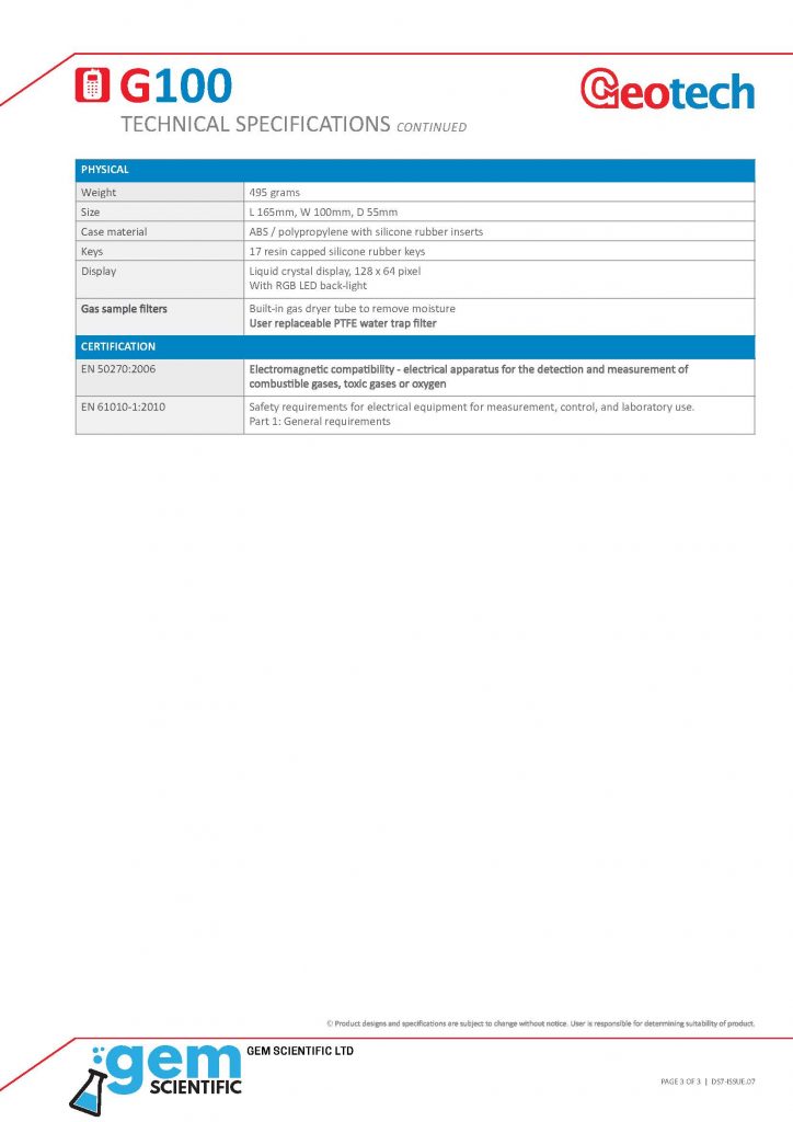 Geotech Analyser – CO2 – GS Biotech